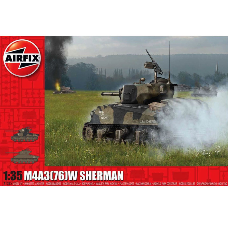 Char Sherman M4A3 (76)W - AIRFIX A1365 - 1/35