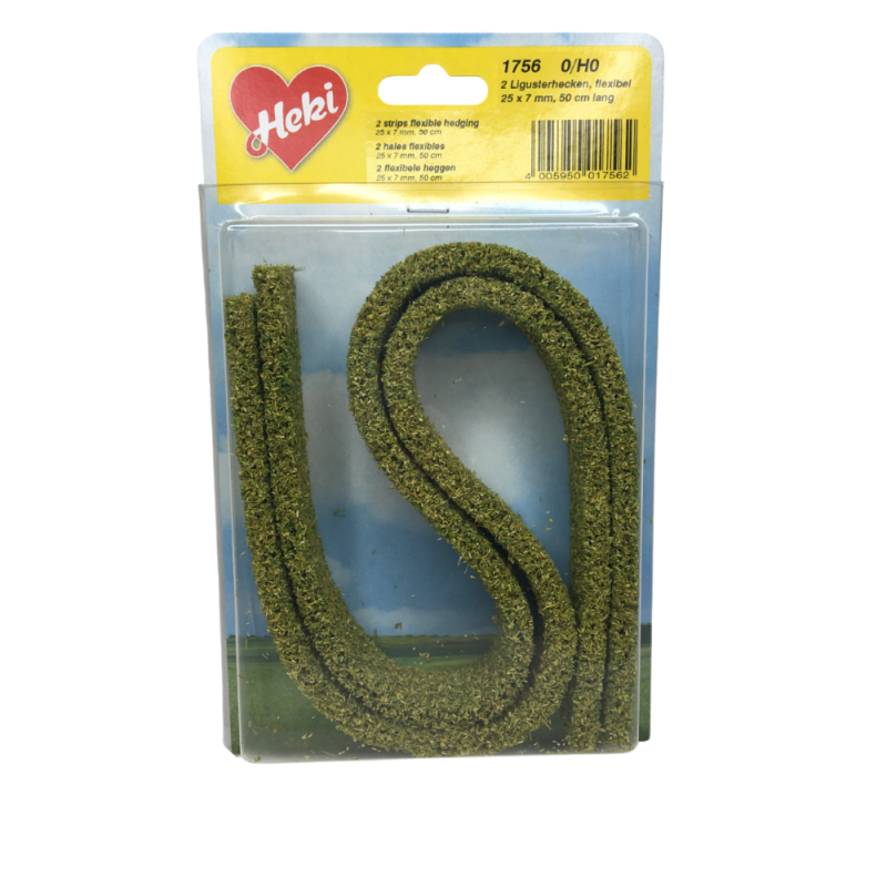 2 haies de troènes, 25x7mm, 50cm - HEKI 1756 - 0, HO